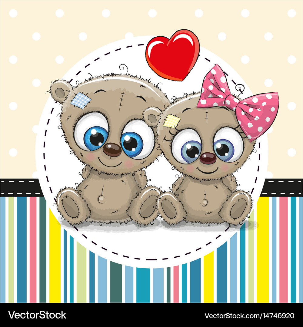 Two cute cartoon owls Royalty Free Vector Image