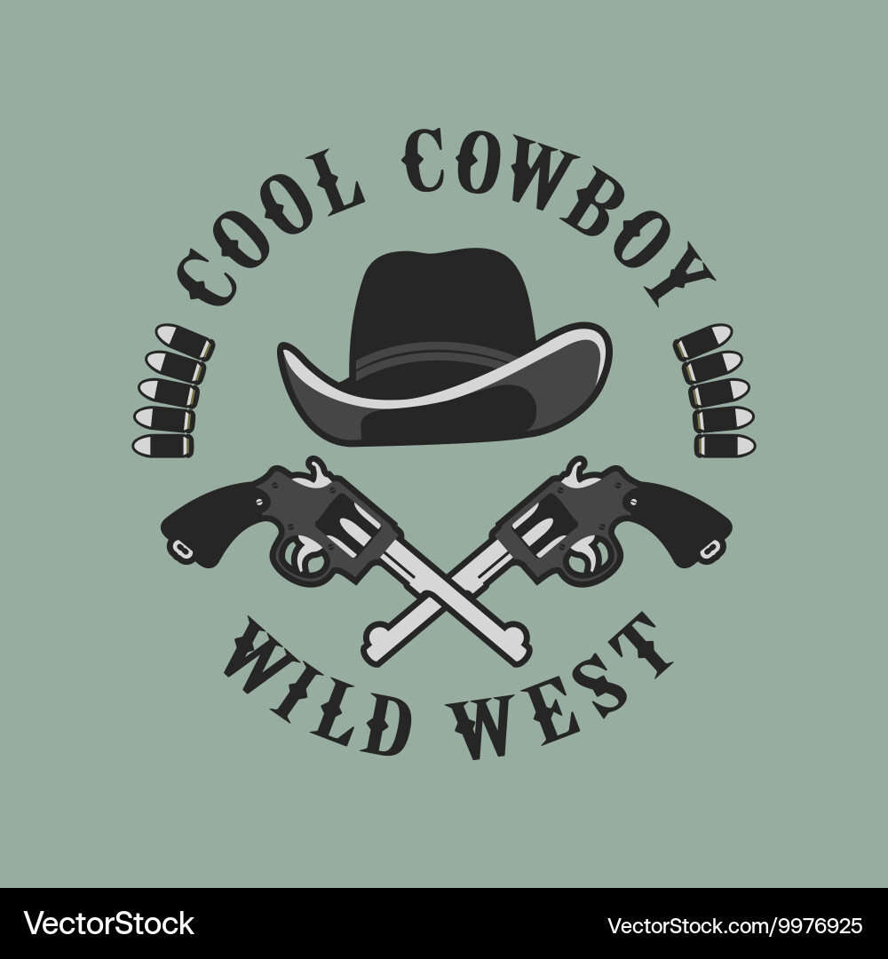 Cowboys emblem on a white background Royalty Free Vector