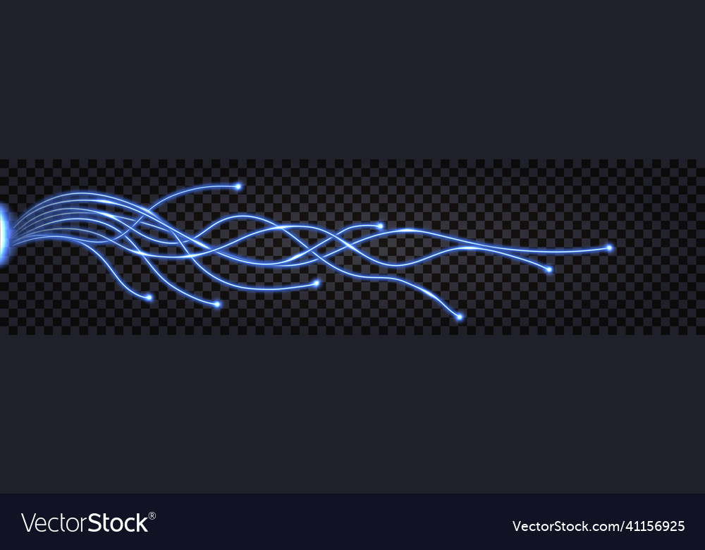 Fiber optic technology cable lines network Vector Image