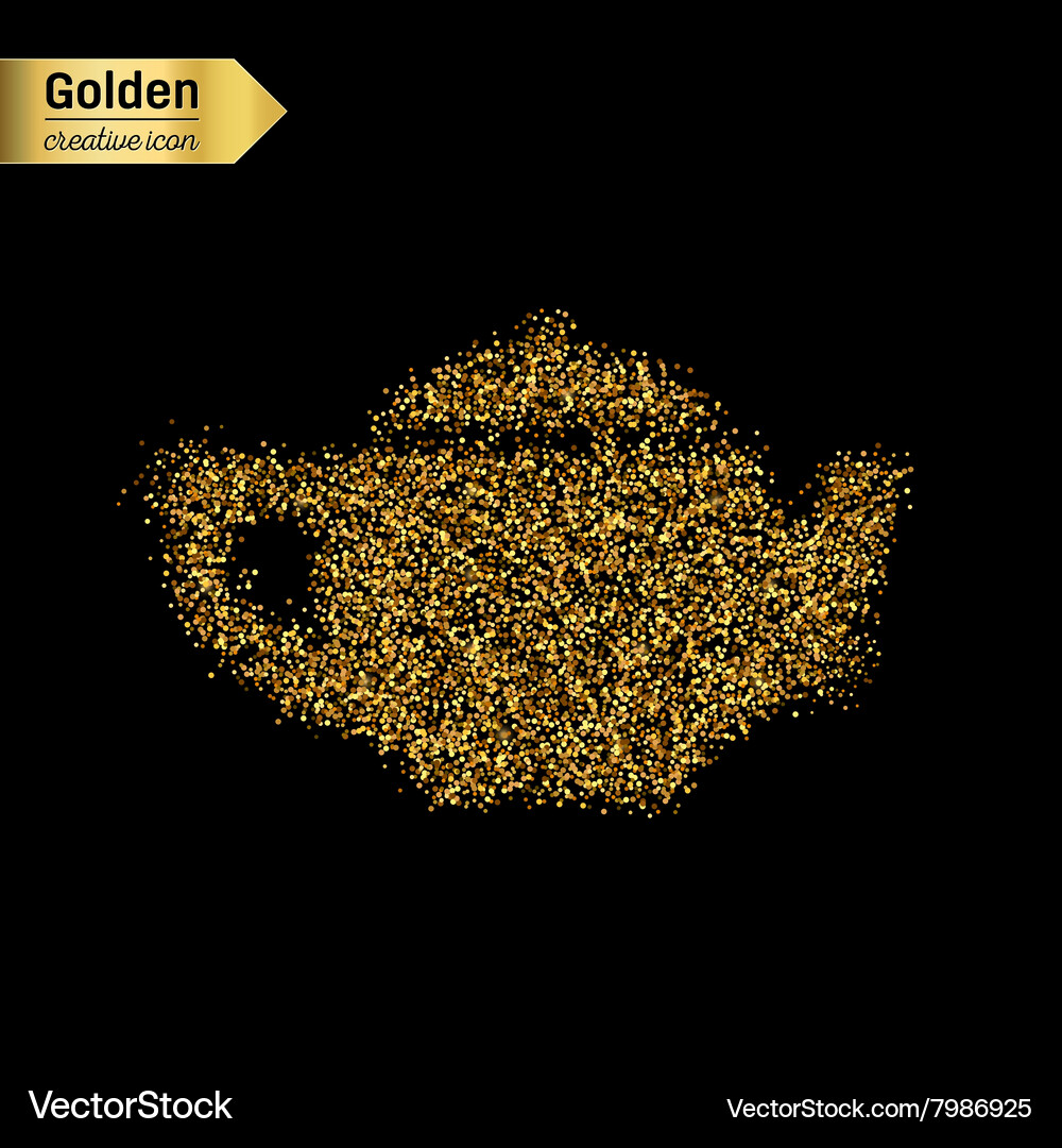 Gold glitter object Royalty Free Vector Image - VectorStock