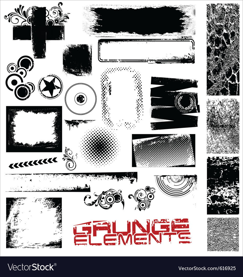 Grunge elements Royalty Free Vector Image - VectorStock