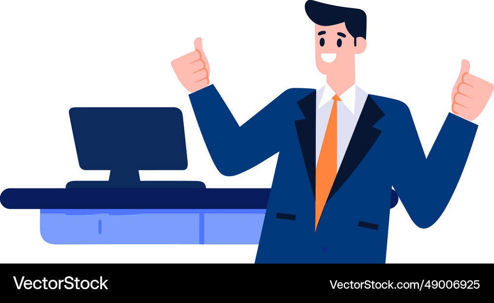 Hand drawn businessman or office worker character Vector Image