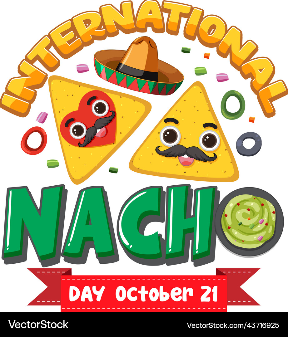 International nacho day banner design Royalty Free Vector