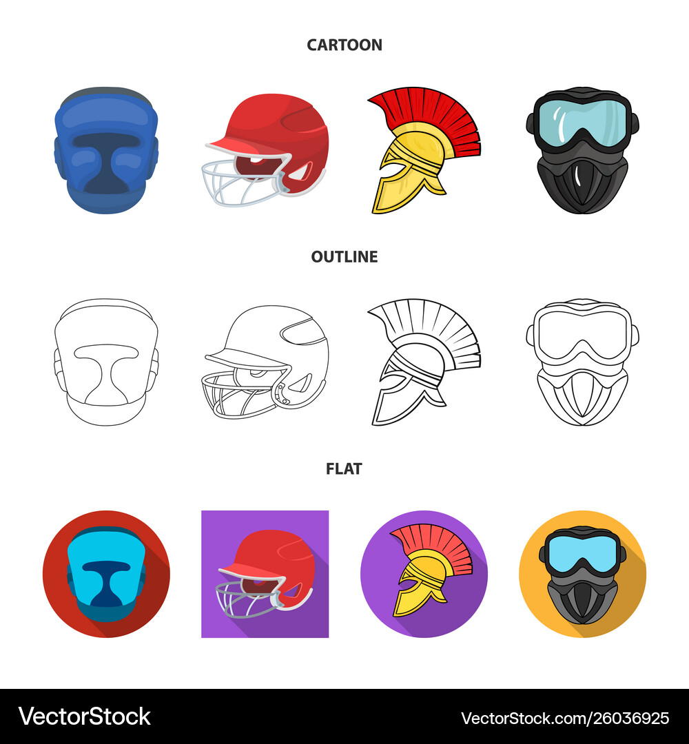 Isolated object helmet and sport icon set Vector Image