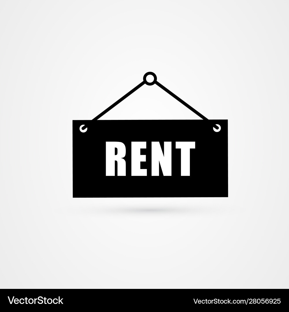 Label icon for items to be leased or rented Vector Image