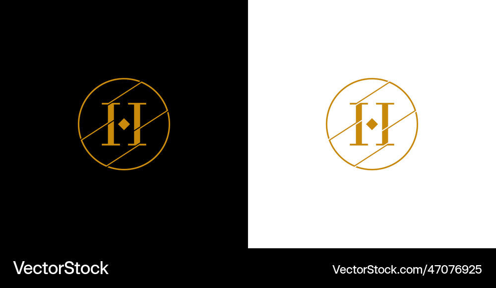 Modern and unique letter h initials logo design 2 Vector Image
