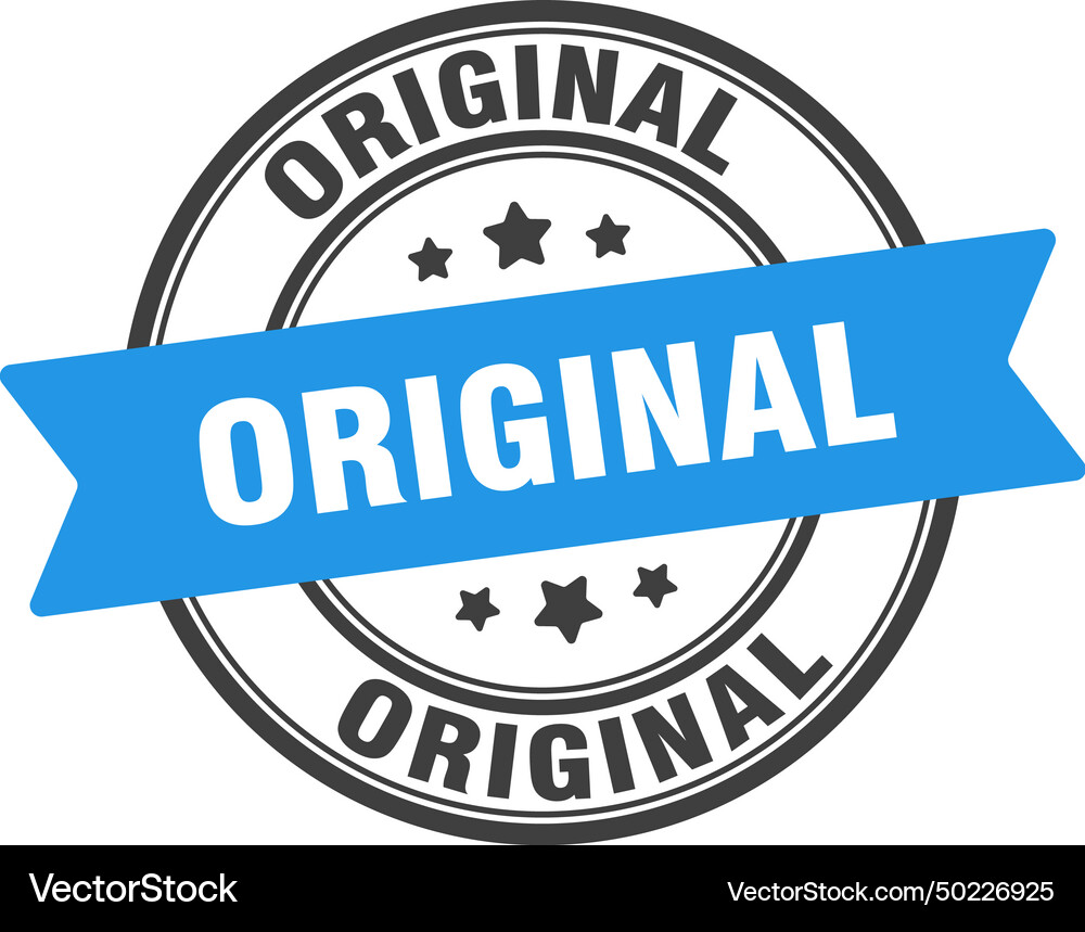 Original stamp label on transparent Royalty Free Vector