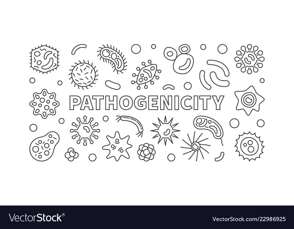 Pathogenicity outline banner pathogen Royalty Free Vector Pathogenicity outline banner pathogen Royalty Free Vector