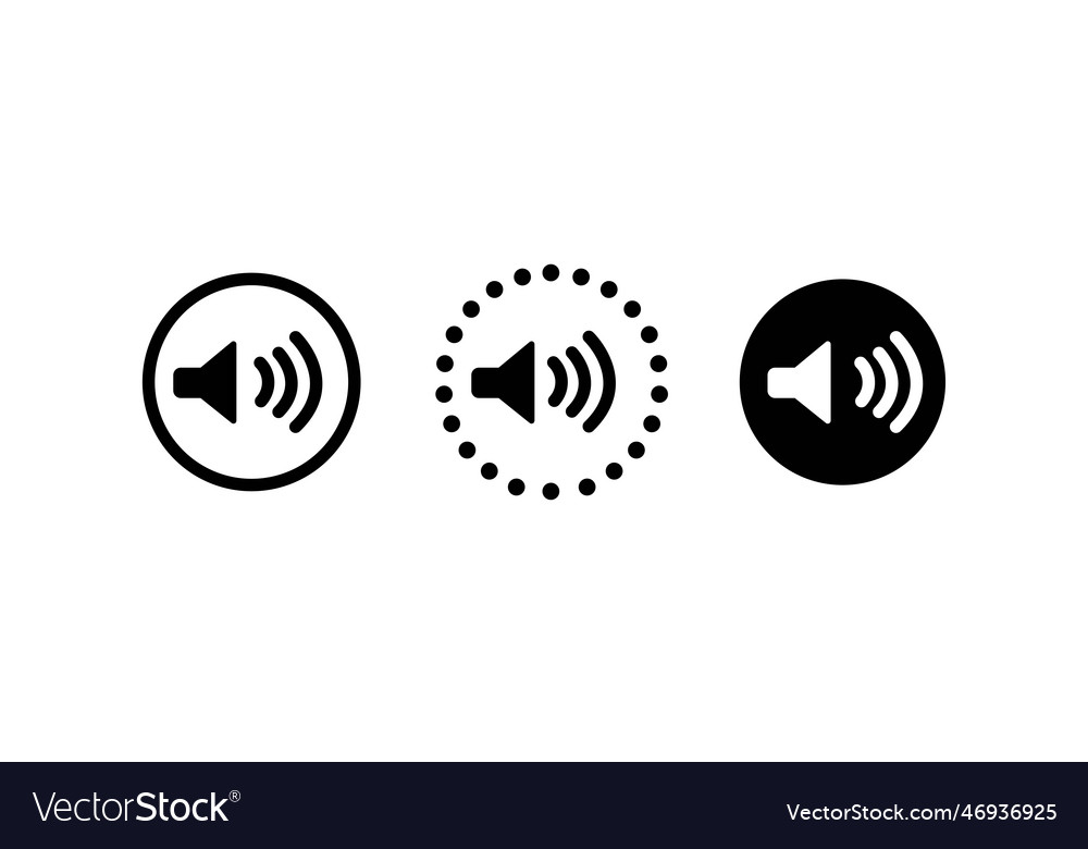 Speaker Icon Set Volume Royalty Free Vector Image