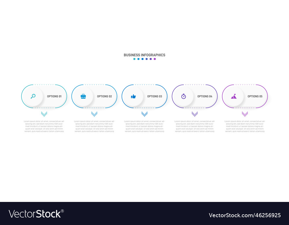 Timeline infographic with infochart modern Vector Image