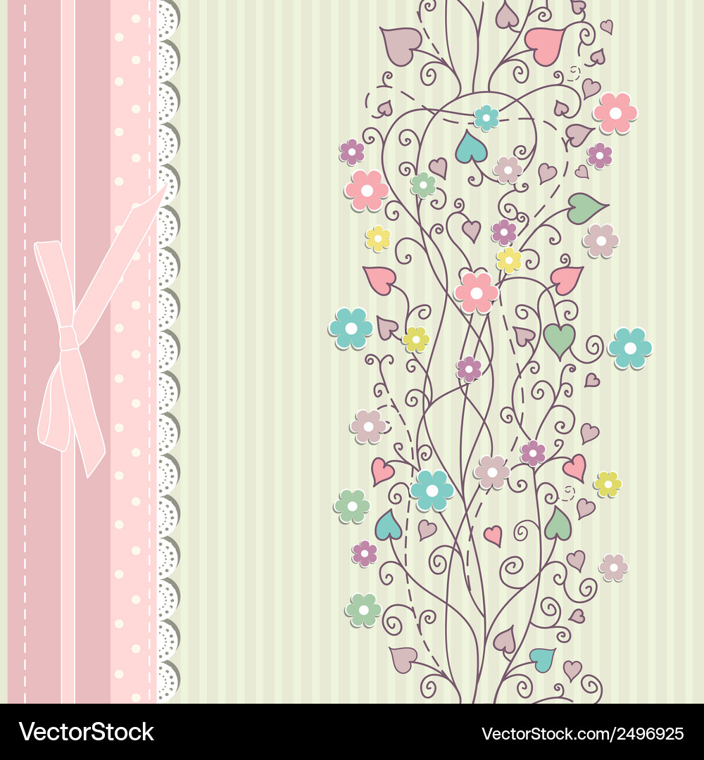Vintage floral card background Royalty Free Vector Image