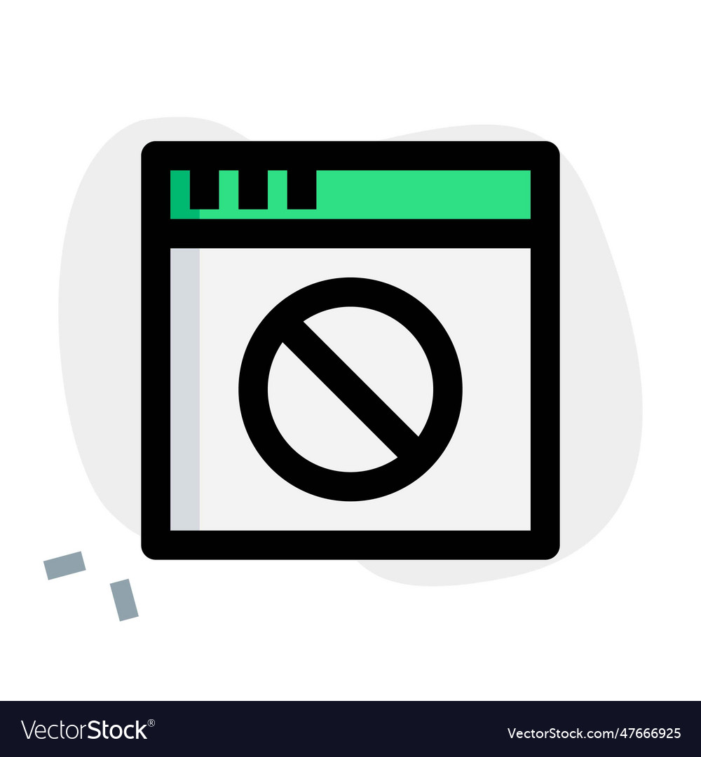 Websites gets blocked or prohibited Royalty Free Vector