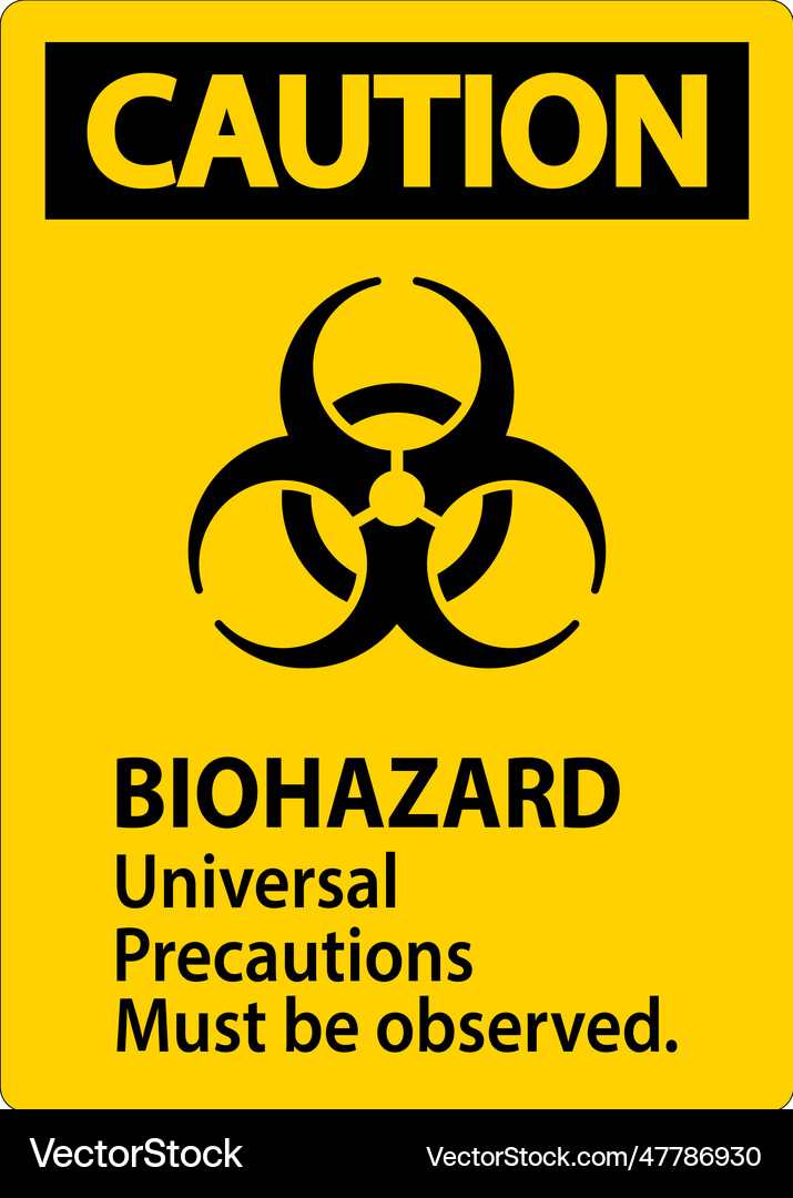 Biohazard caution label universal Royalty Free Vector Image