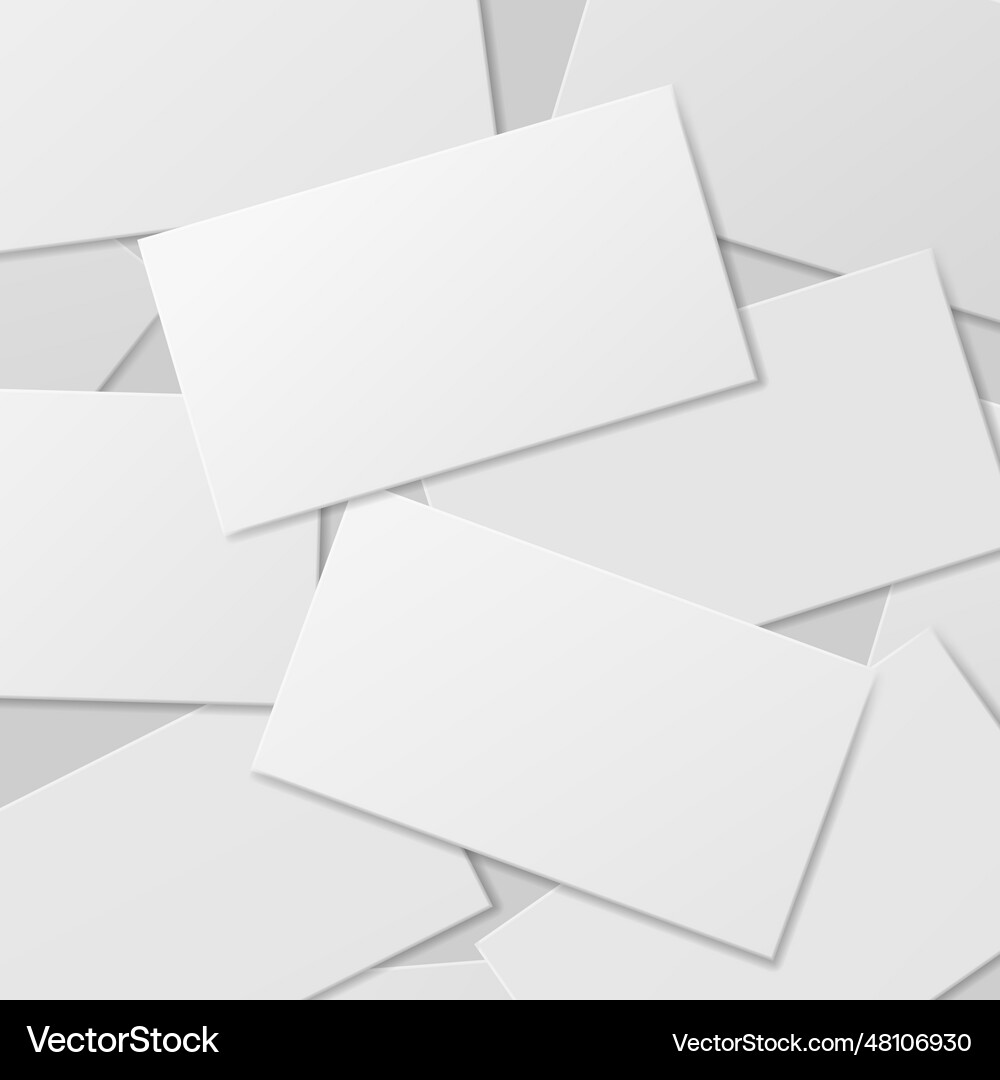 Blank business card white realistic visit cards Vector Image