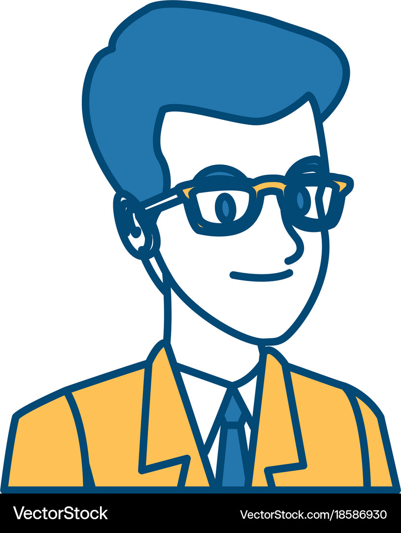 Businessman executive cartoon Royalty Free Vector Image