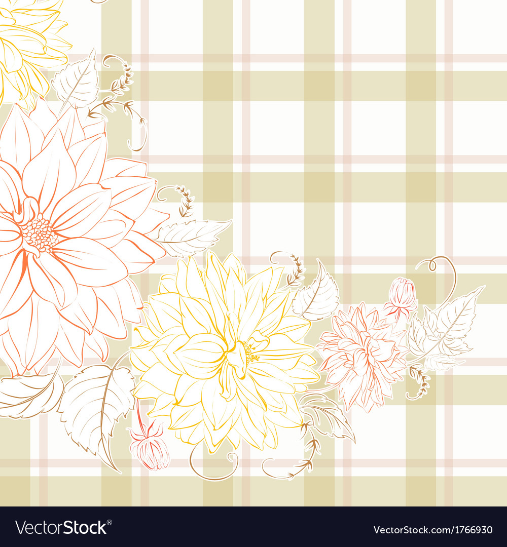 Excellent pattern with chrysanthemum Royalty Free Vector