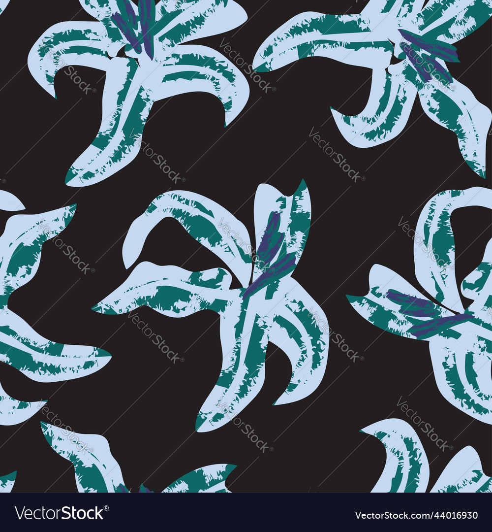 Floral brush strokes seamless pattern design Vector Image