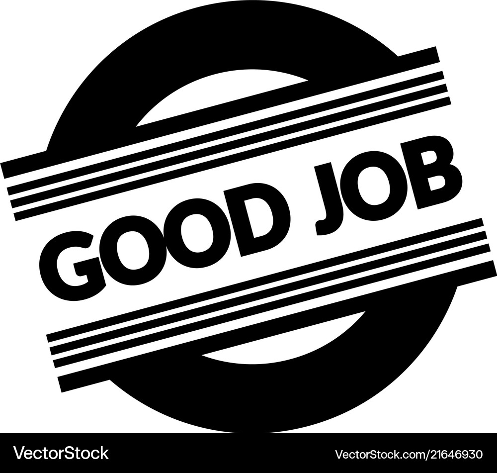 Good job stamp on white Royalty Free Vector Image