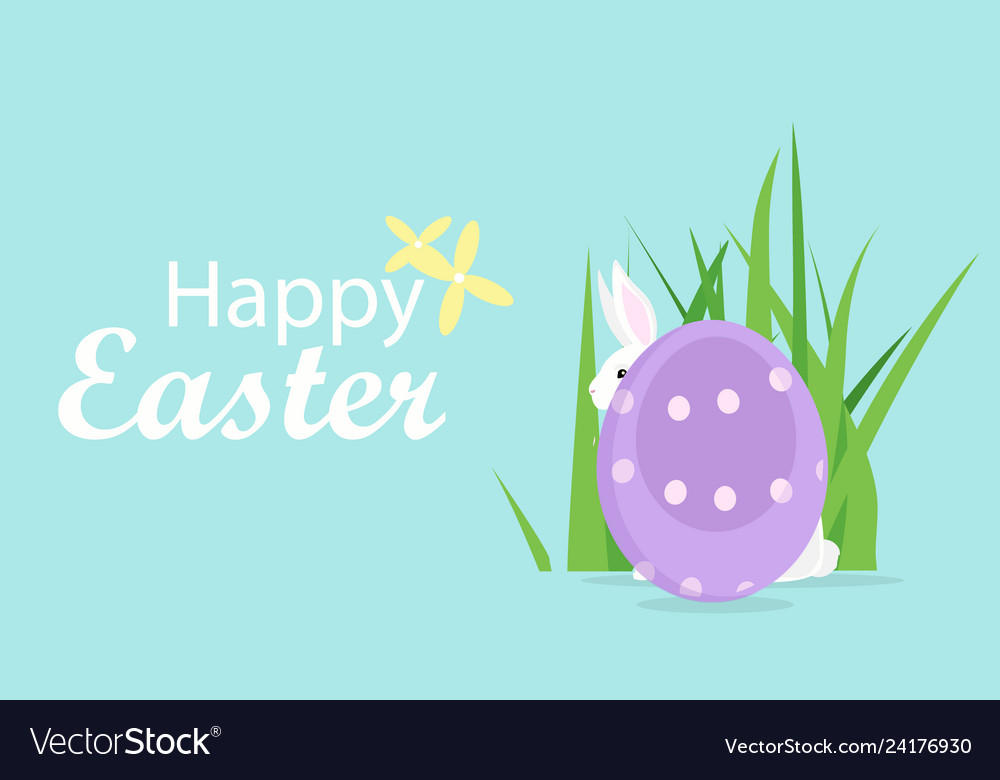 Happy easter rabbit Royalty Free Vector Image - VectorStock