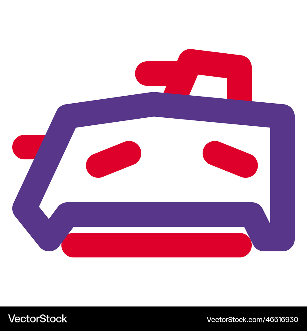 High-performance military tank with turret Vector Image