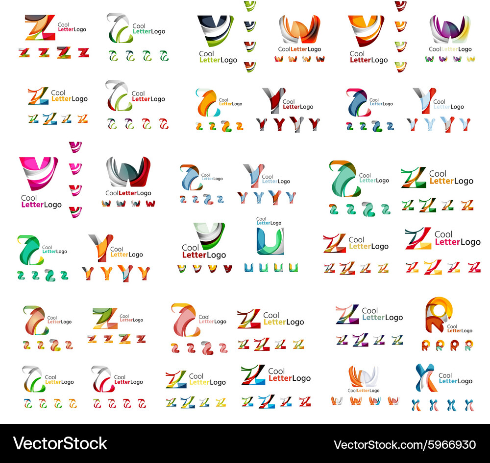 Mega set of letter logos Royalty Free Vector Image