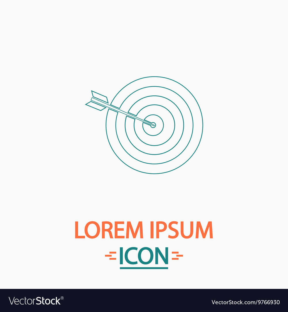 Target computer symbol Royalty Free Vector Image