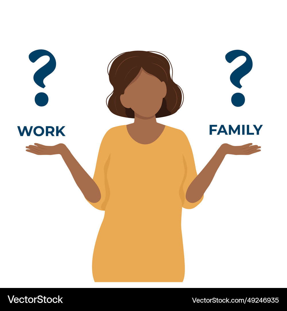 Black woman in perplexity Royalty Free Vector Image