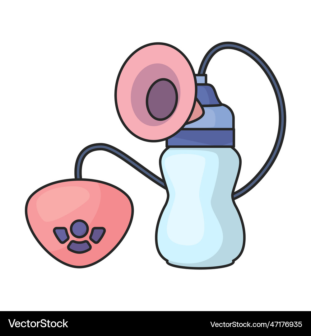 Breast pump iconcolor logo isolated Royalty Free Vector