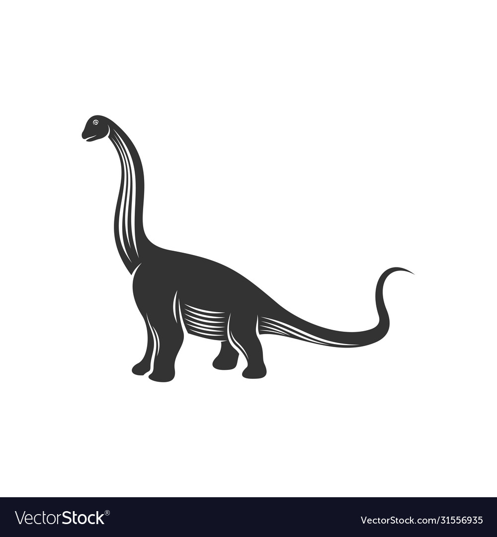 Brontosaurus logo design icon symbol template Vector Image