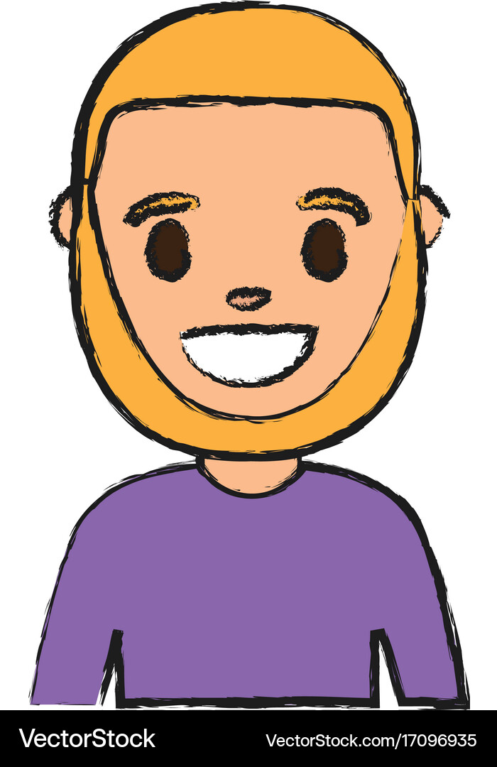Cartoon man smiling icon Royalty Free Vector Image