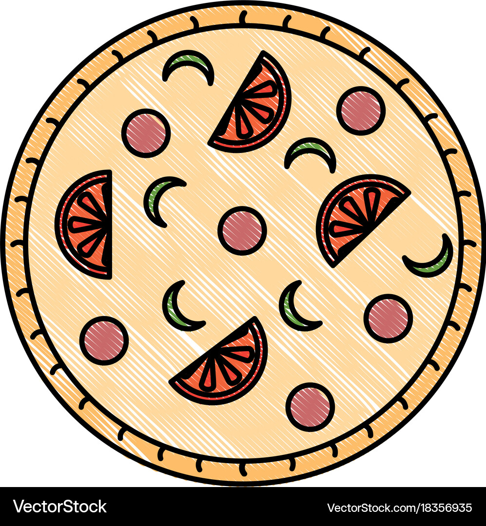 Delicious italian pizza icon Royalty Free Vector Image