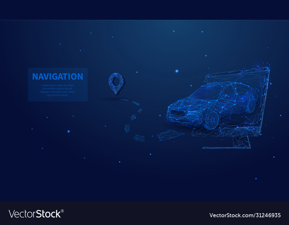Digital wireframe navigation concept Royalty Free Vector