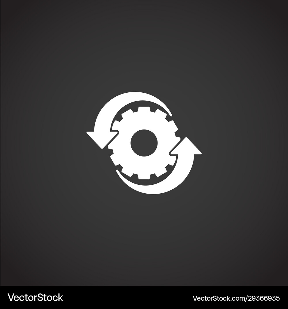Gear icon on background for graphic and web design