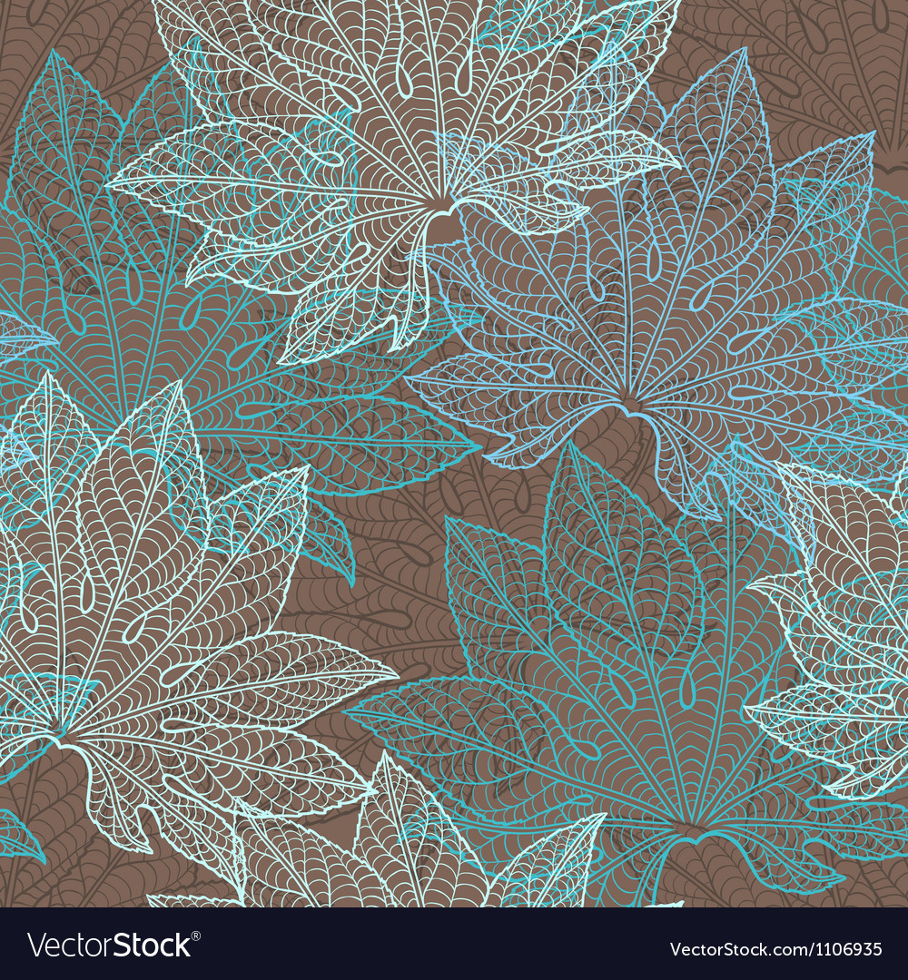 Leaves Seamless Pattern Royalty Free Vector Image