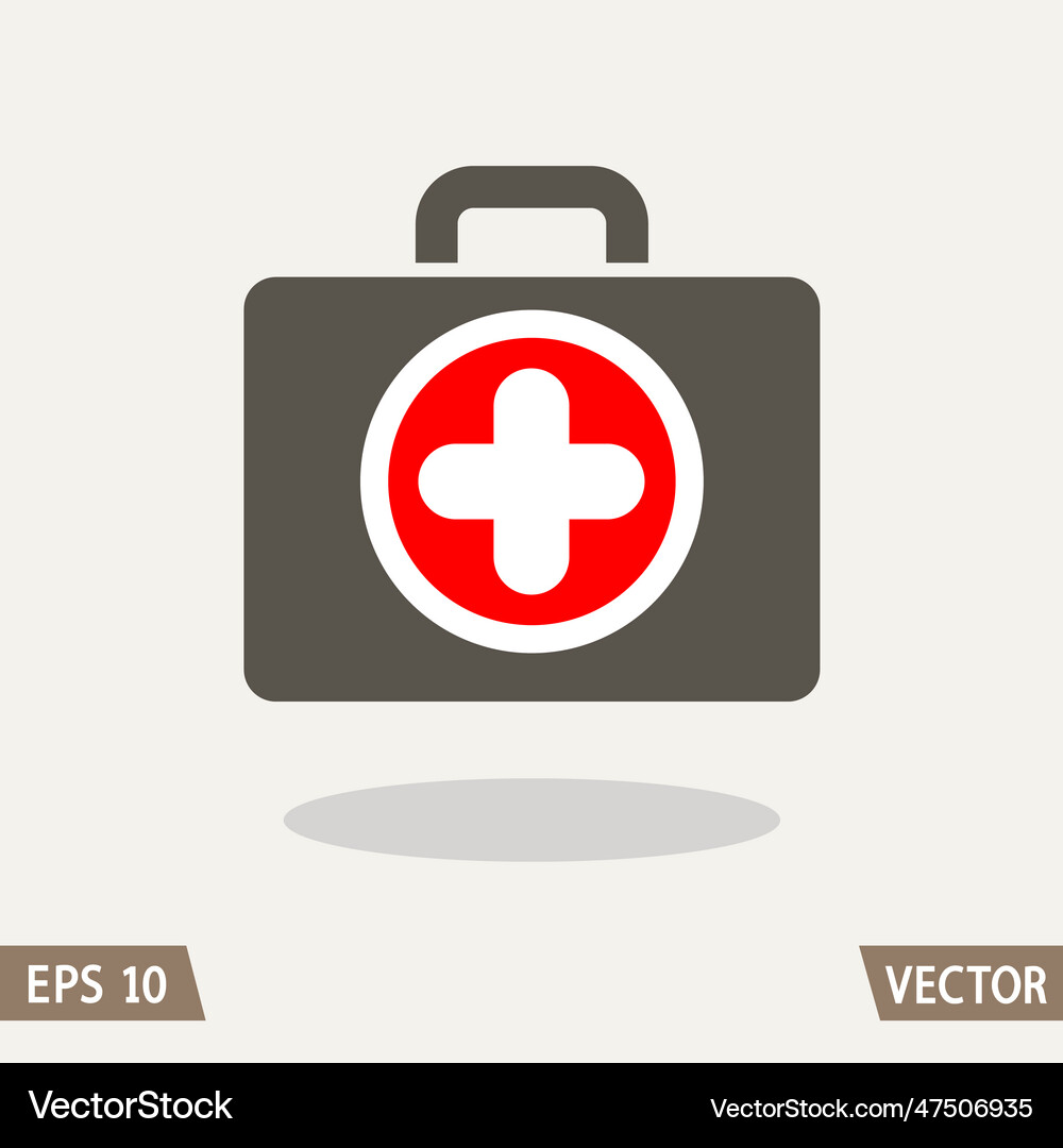Medical first aid kit icon Royalty Free Vector Image