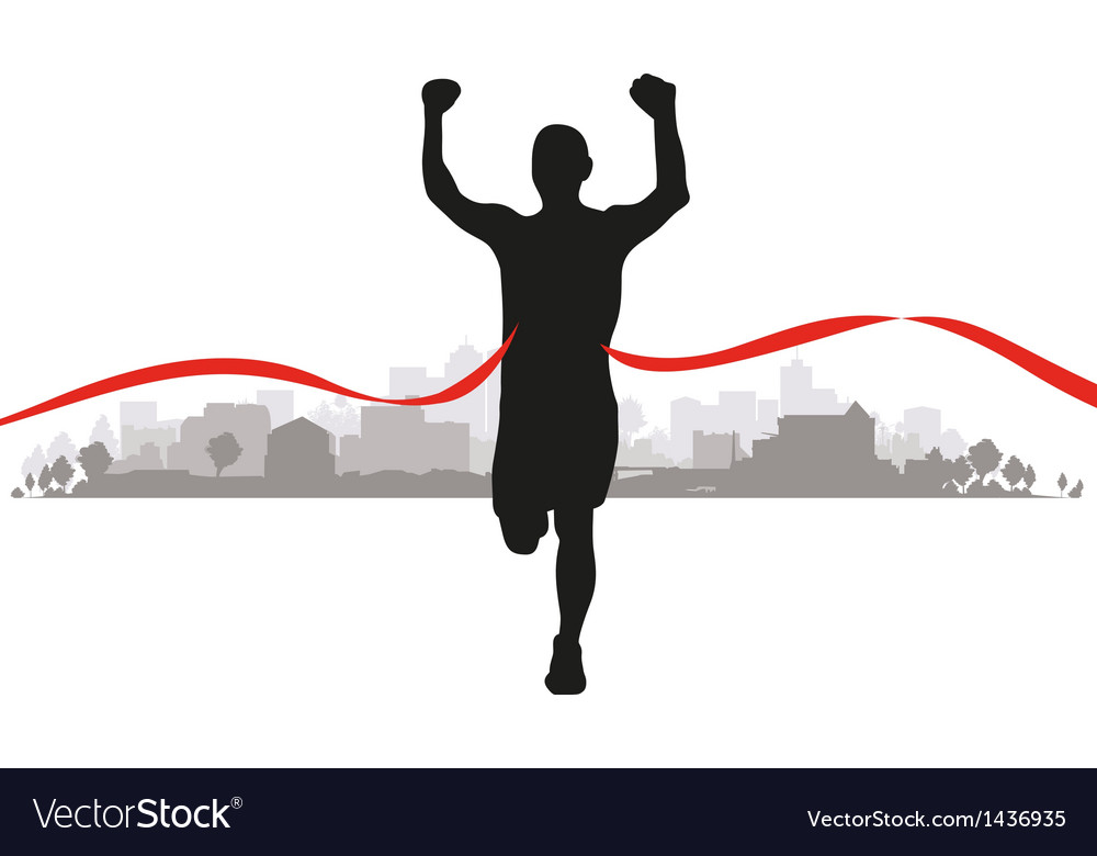 Runner Finish Line Silhouette Runner Finish Line Silhouette