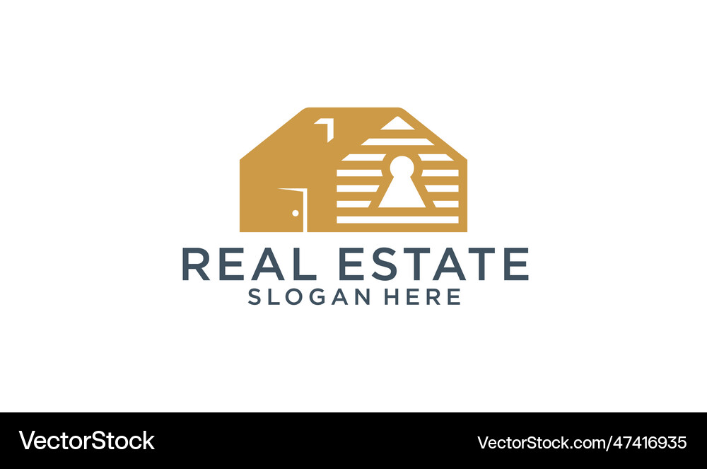 Warehouse factory place design logo Royalty Free Vector