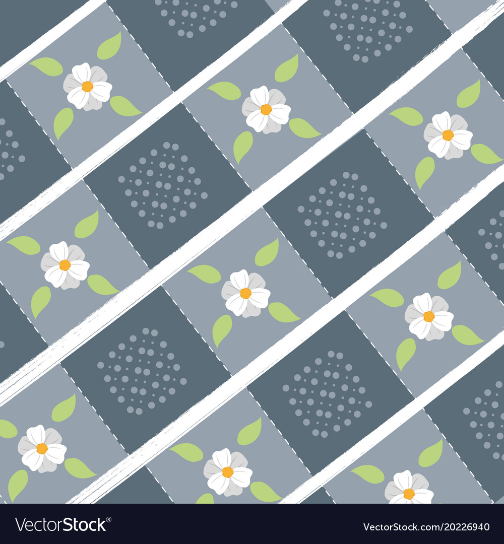Cute flowers pattern background Royalty Free Vector Image