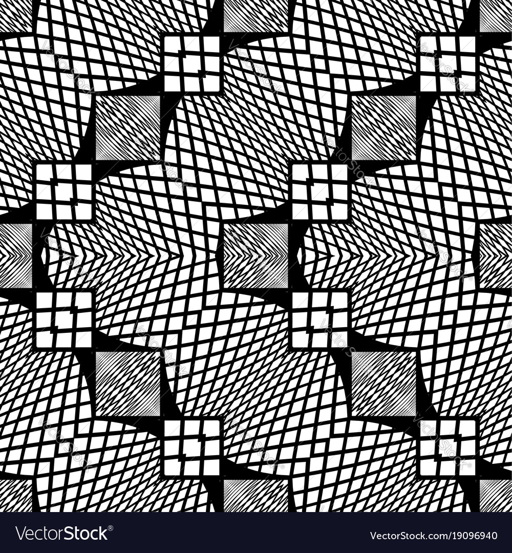 Design seamless monochrome geometric pattern Vector Image