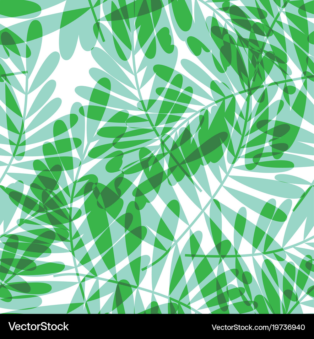 Green tropical seamless pattern Royalty Free Vector Image