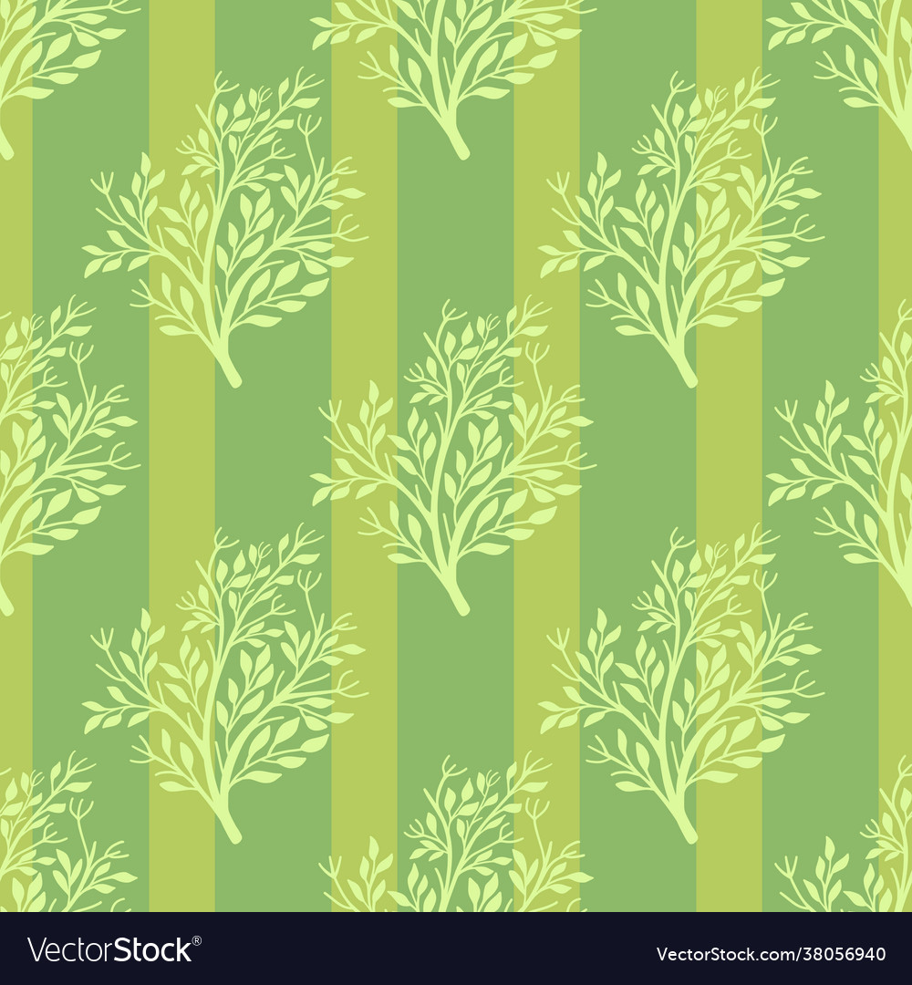 Organic forest seamless pattern with doodle tree Vector Image