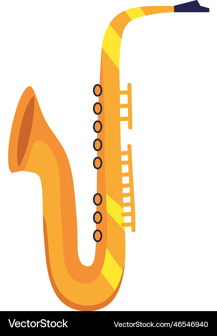 Saxophone music instrument Royalty Free Vector Image