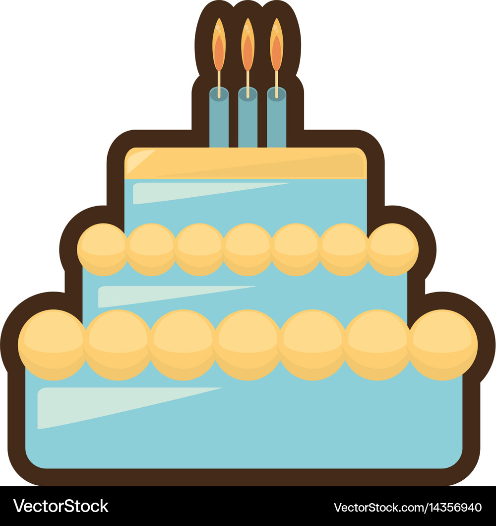 Sweet cake delicious isolated icon Royalty Free Vector Image
