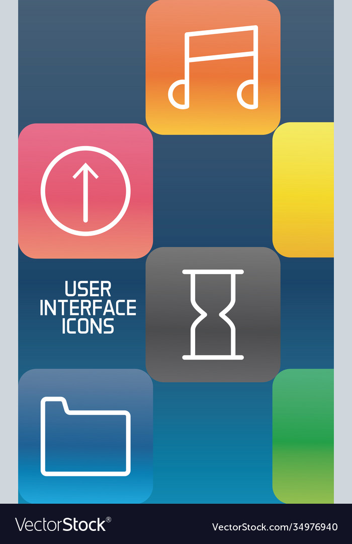 Webpage template with interface set block gradient