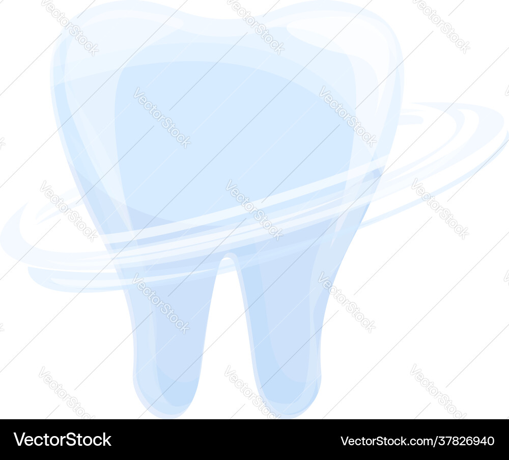White tooth icon cartoon style Royalty Free Vector Image