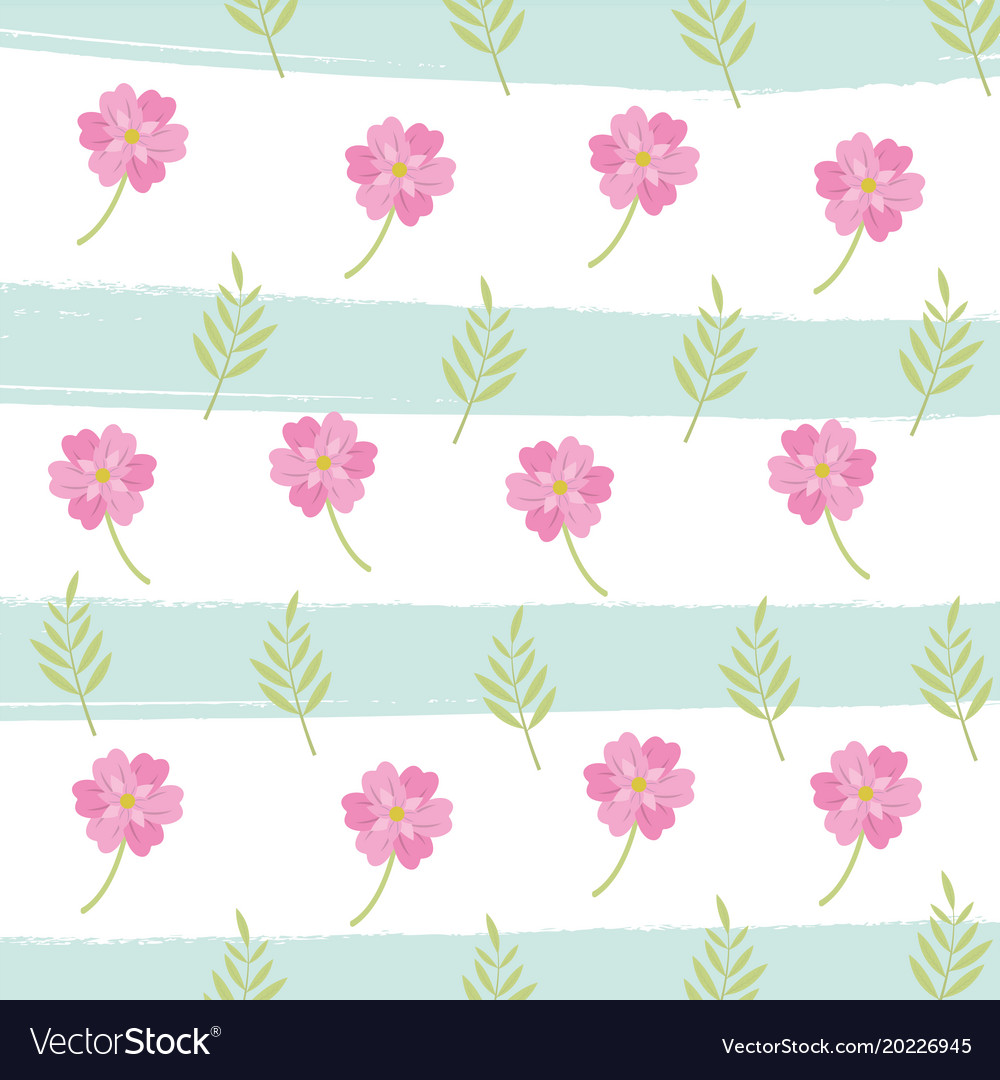 Cute flowers pattern background Royalty Free Vector Image