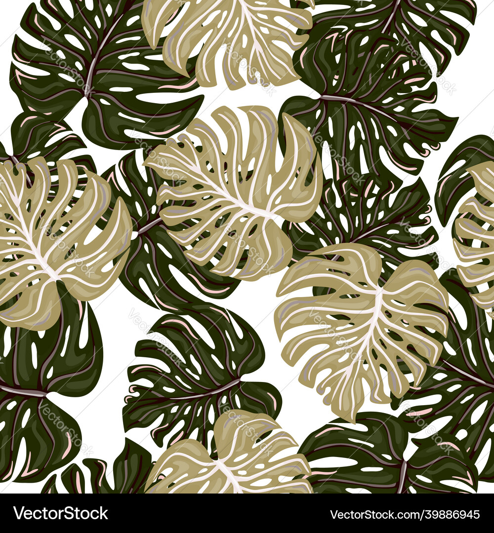 Fashion tropical seamless pattern with monstera Vector Image