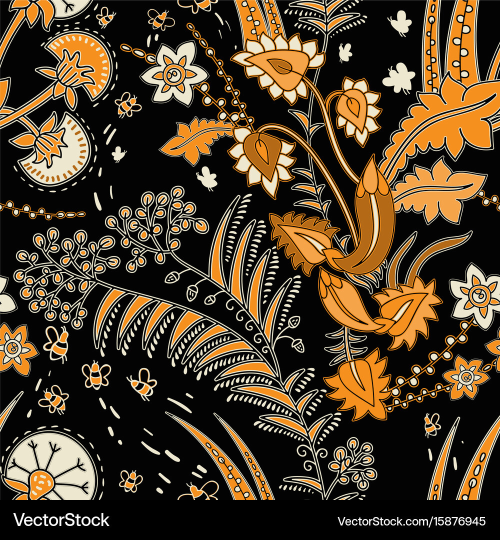 Floral Paisley Pattern Royalty Free Vector Image