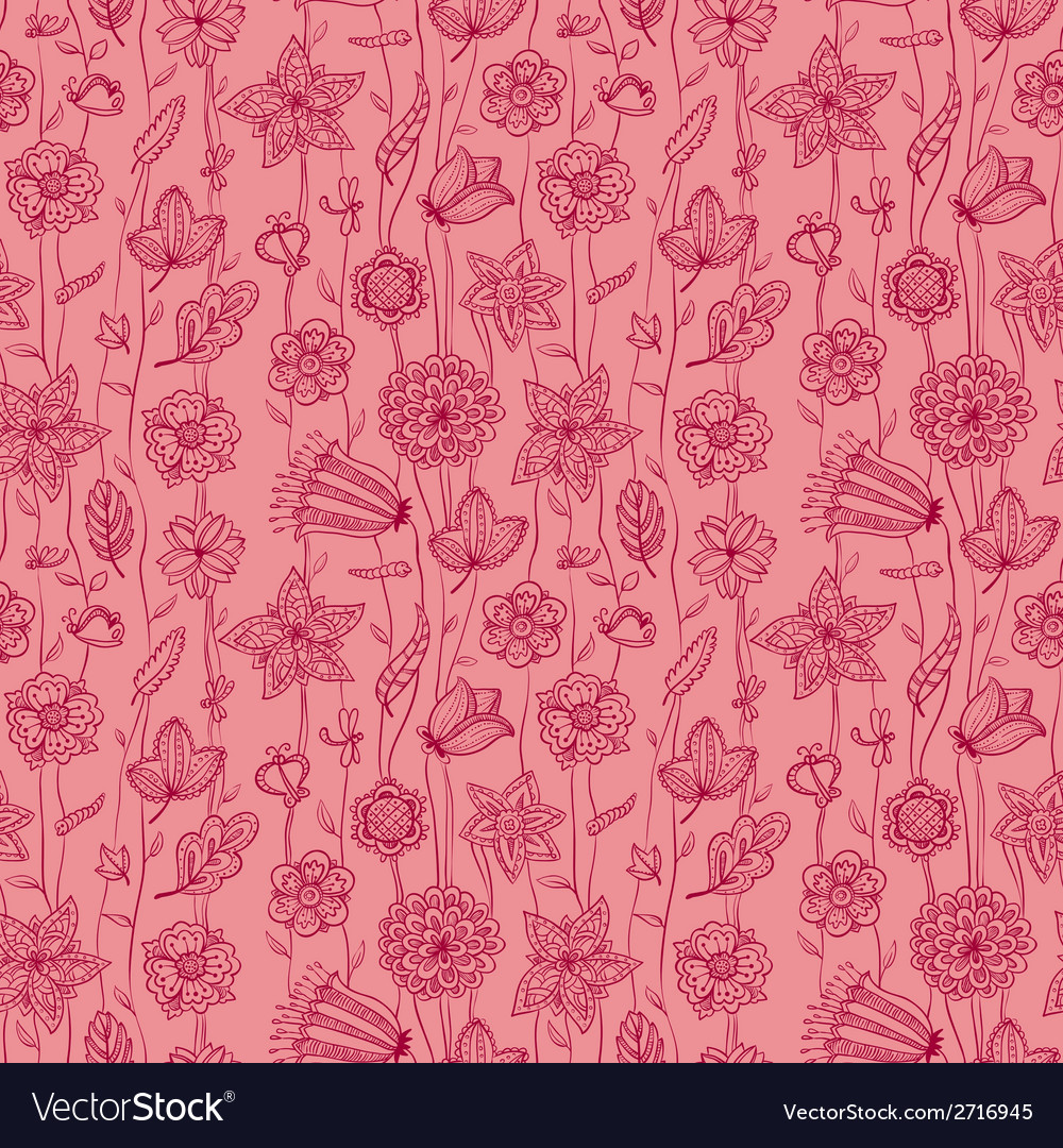 Floral seamless Royalty Free Vector Image - VectorStock