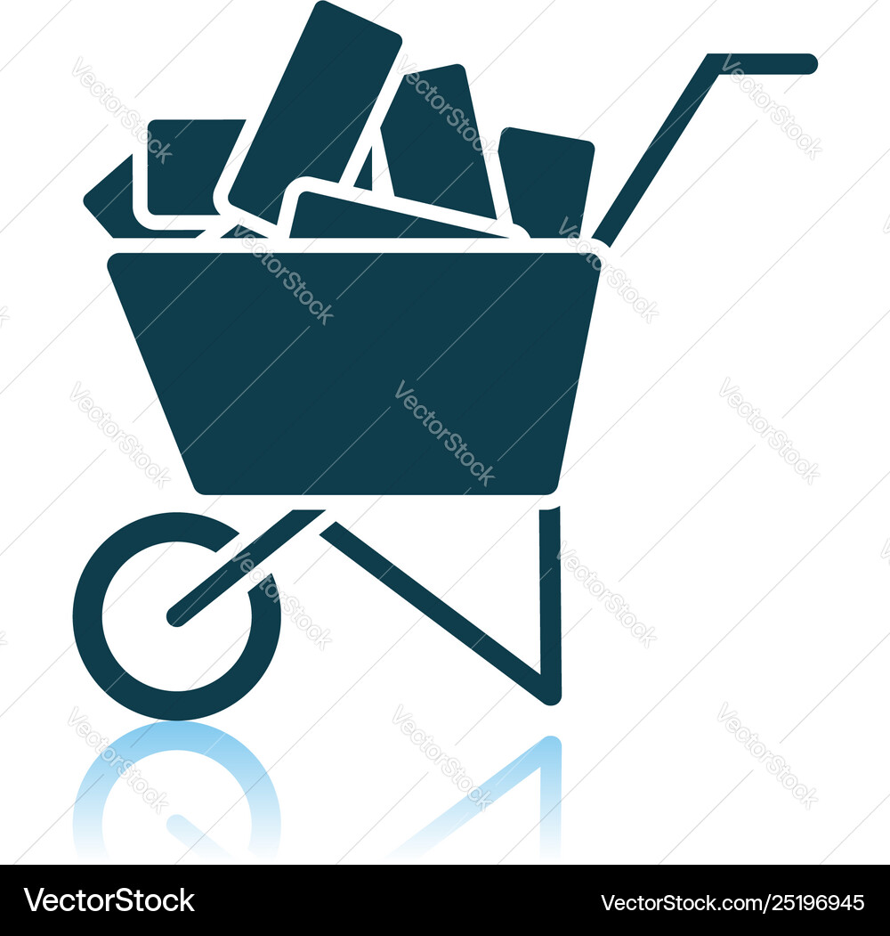 Icon of construction cart Royalty Free Vector Image